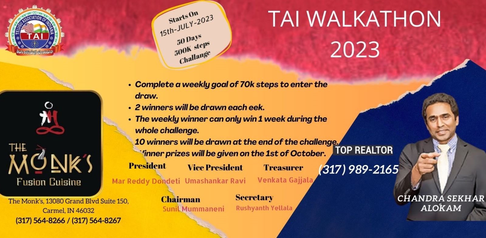 TAI Walkathon 500K Steps Challenge - 2023 | The Pacer Virtual Challenges