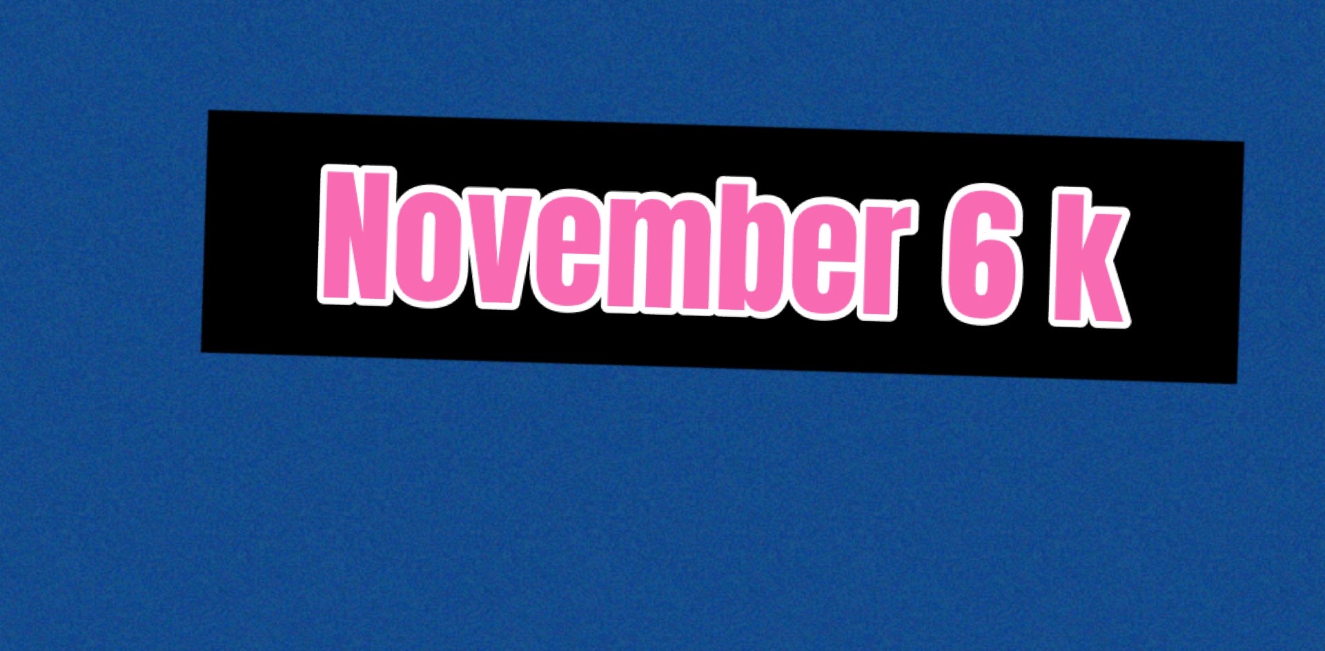 November 6 k challenge from Walking for wellness