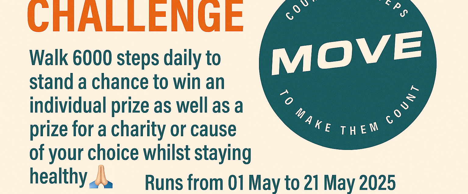 May Daily Step Goal Challenge (6000) from Move4Health👣👣👣
