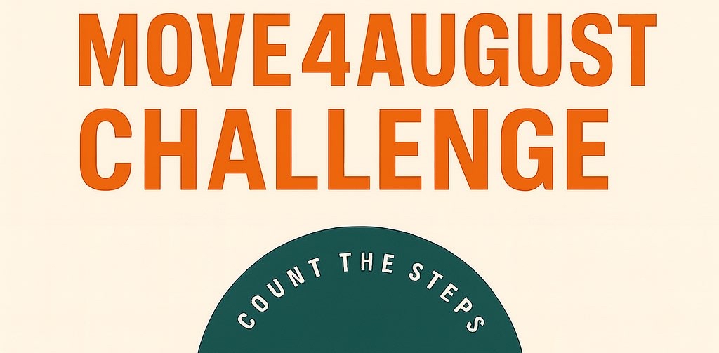 M4H August Daily Step Goal Challenge from Move4Health👣👣👣
