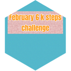 February 6K steps challenge from Walking for wellness