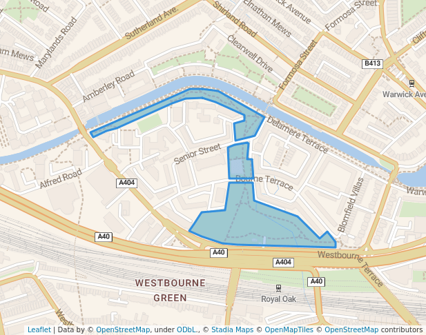 Westbourne Green Open Space in London | Map and Routes