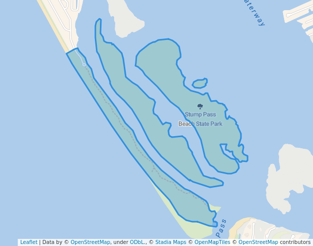 Stump Pass Beach State Park in Englewood | Map and Routes