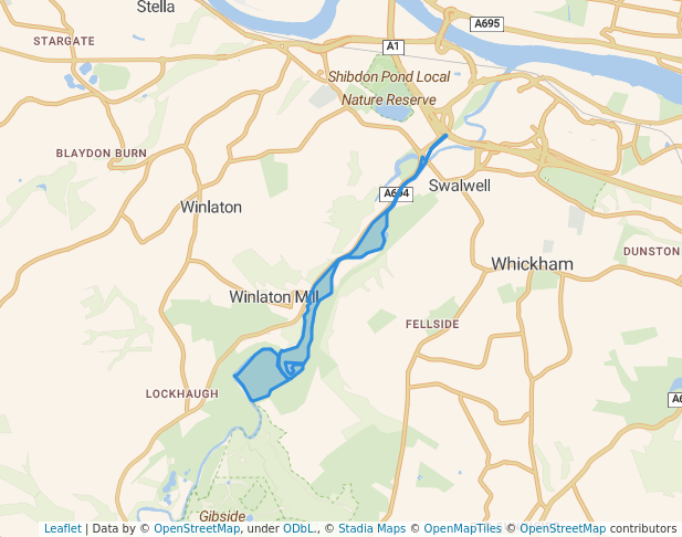 Derwenthaugh Country Park in Winlaton Mill | Map and Routes