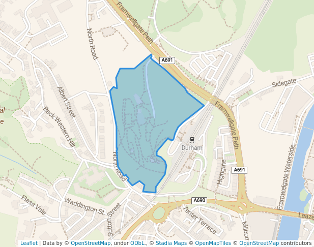 Wharton Park in Durham | Map and Routes