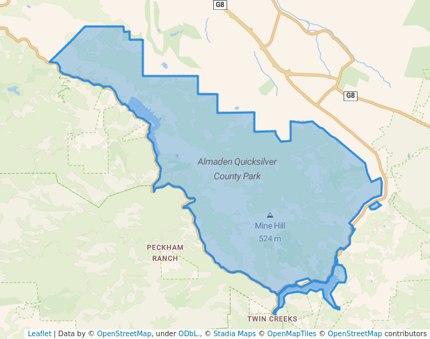 Almaden Quicksilver County Park in San Jose | Map and Routes