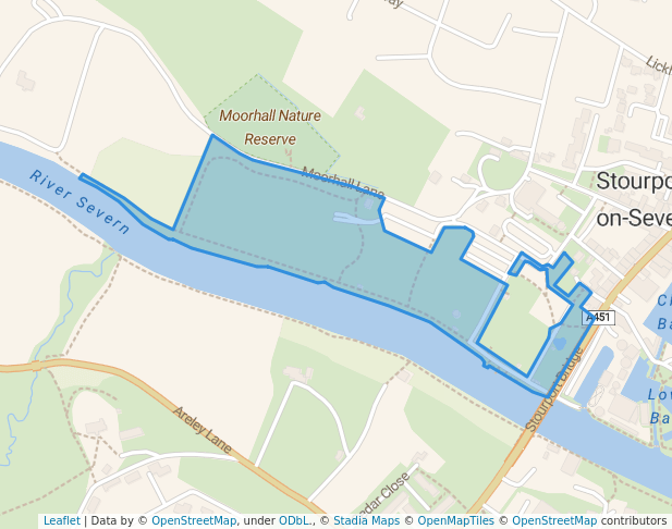 Riverside Meadows in Stourport-on-Severn | Map and Routes