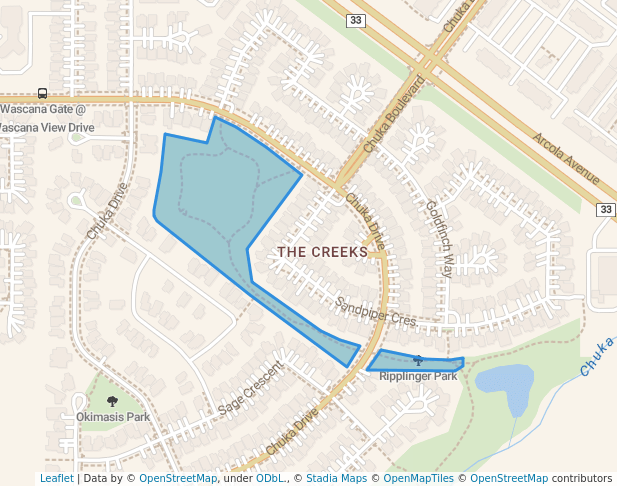 Ripplinger Park in Regina | Map and Routes