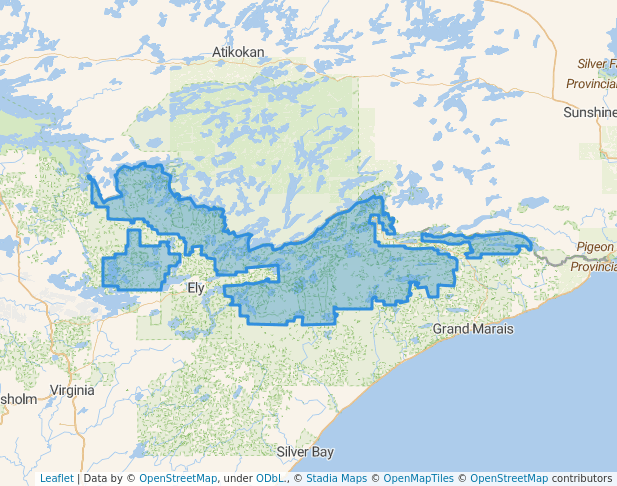 Boundary Waters Canoe Area Wilderness in Ely | Map and Routes