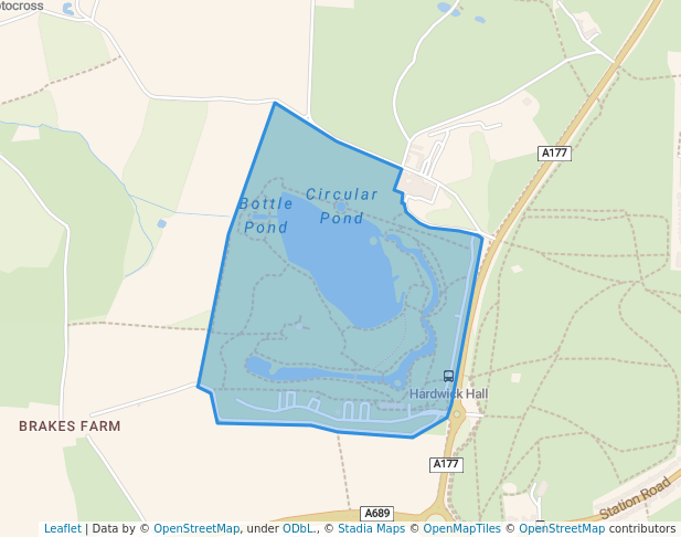 Hardwick Park in Sedgefield | Map and Routes