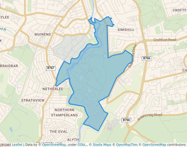Linn Park in Glasgow | Map and Routes