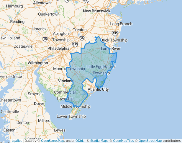 New Jersey Pinelands National Reserve in Egg Harbor City | Map and Routes