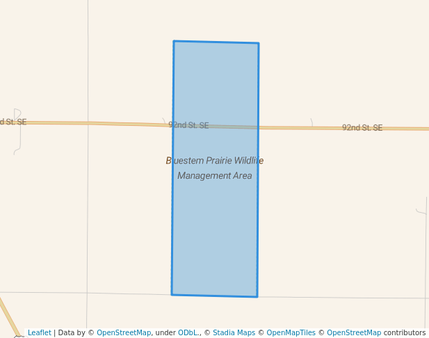 Bluestem Prairie Wildlife Management Area in Ellendale | Map and Routes