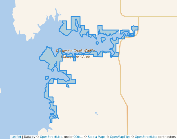 Deepwater Creek Wildlife Management Area in Parshall | Map and Routes