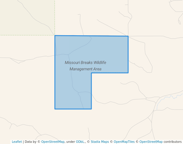 Missouri Breaks Wildlife Management Area in Stanton | Map and Routes