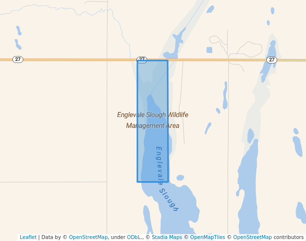 Englevale Slough Wildlife Management Area in Fort Ransom | Map and Routes