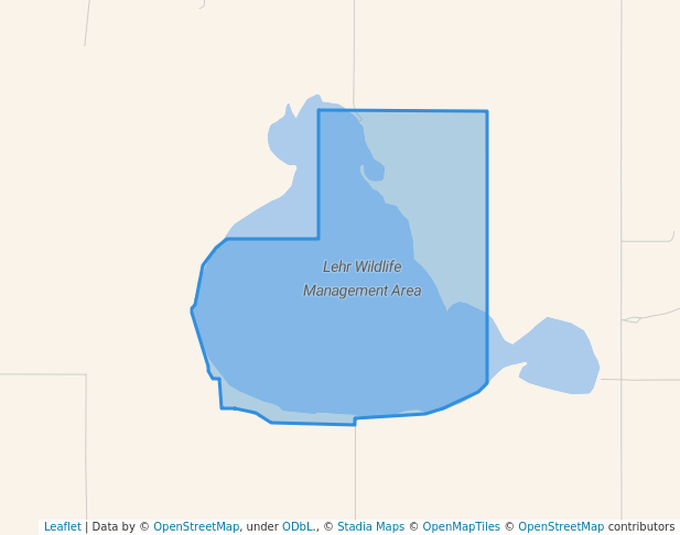 Lehr Wildlife Management Area in Lehr | Map and Routes