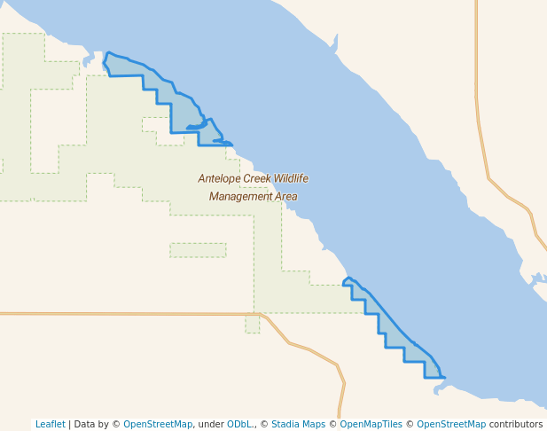Antelope Creek Wildlife Management Area in Sanish | Map and Routes