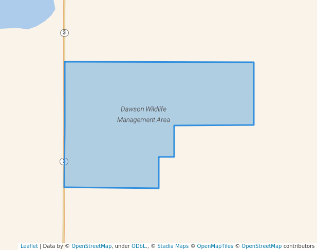 Dawson Wildlife Management Area in Dawson | Map and Routes