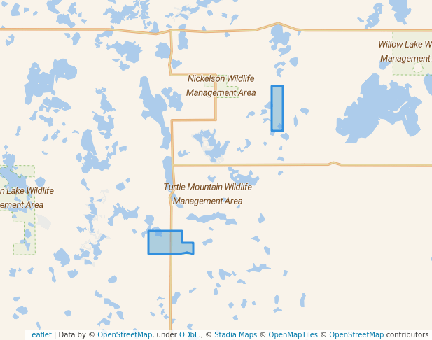 Turtle Mountain Wildlife Management Area in Dunseith | Map and Routes