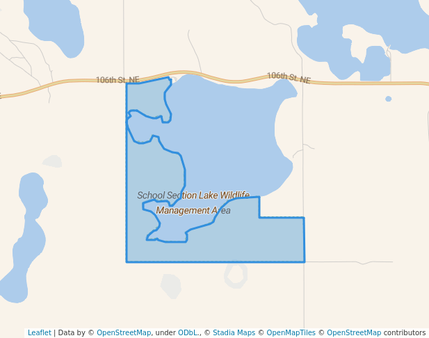School Section Lake Wildlife Management Area in Dunseith | Map and Routes