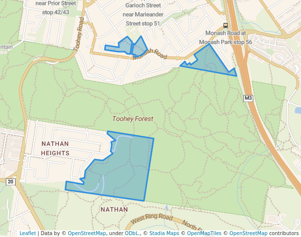 Toohey Forest Conservation Park in Nathan | Map and Routes