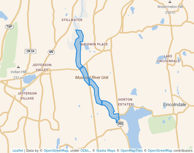 Muscoot River Unit in Yorktown Heights | Map and Routes