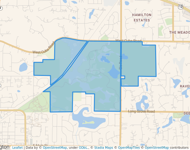 Cuba Marsh Forest Preserve in Barrington | Map and Routes