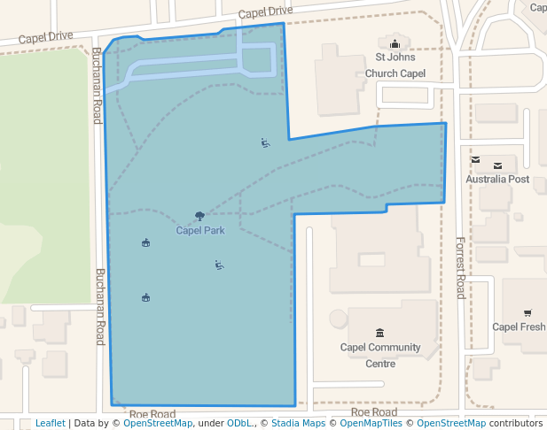 Capel Park in Capel | Map and Routes