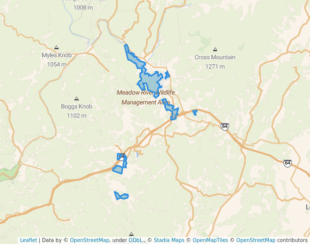 Meadow River Wildlife Management Area in Meadow Bluff | Map and Routes