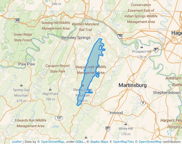 Sleepy Creek Wildlife Management Area in Hedgesville | Map and Routes