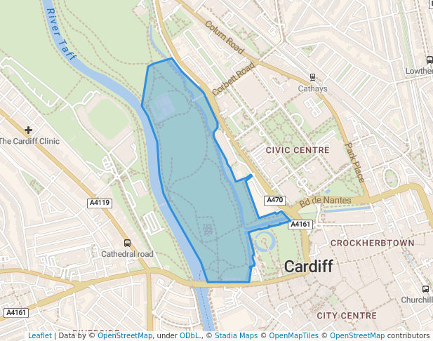 Bute Park in Cardiff | Map and Routes