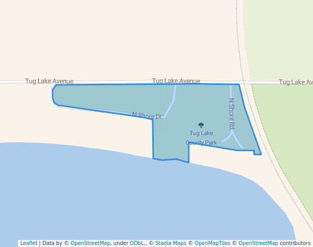 Tug Lake County Park in Irma | Map and Routes