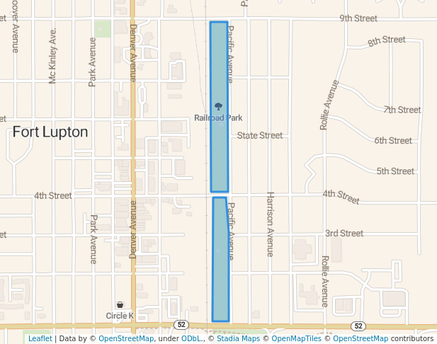 Railroad Park in Fort Lupton | Map and Routes