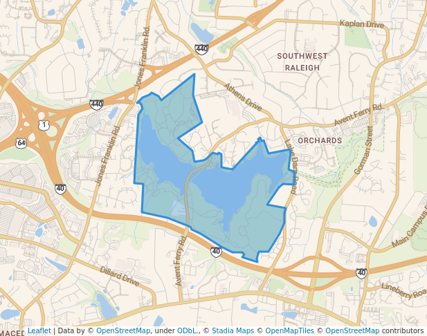 Lake Johnson Park in Raleigh | Map and Routes