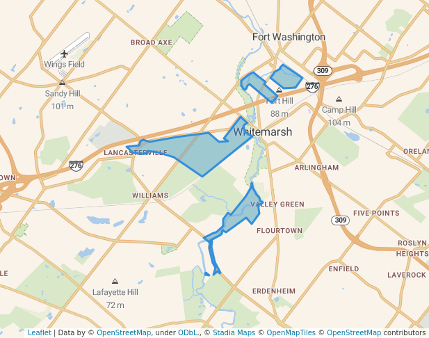 Fort Washington State Park in Fort Washington | Map and Routes