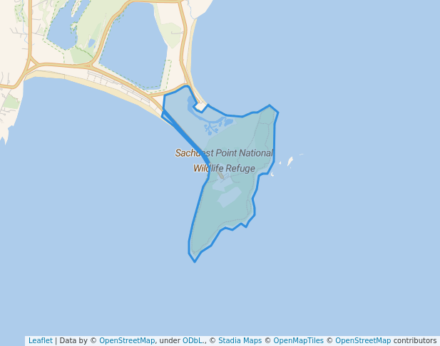 Sachuest Point National Wildlife Refuge in Middletown | Map and Routes