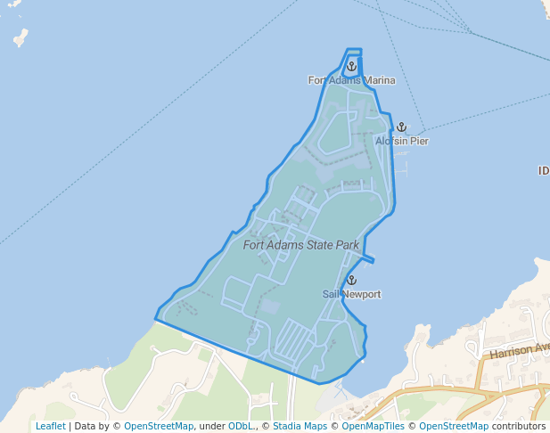 Fort Adams State Park in Newport | Map and Routes