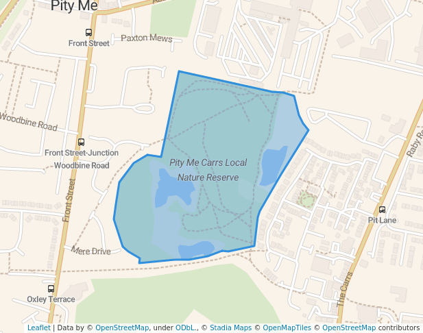Pity Me Carrs Local Nature Reserve in Durham | Map and Routes