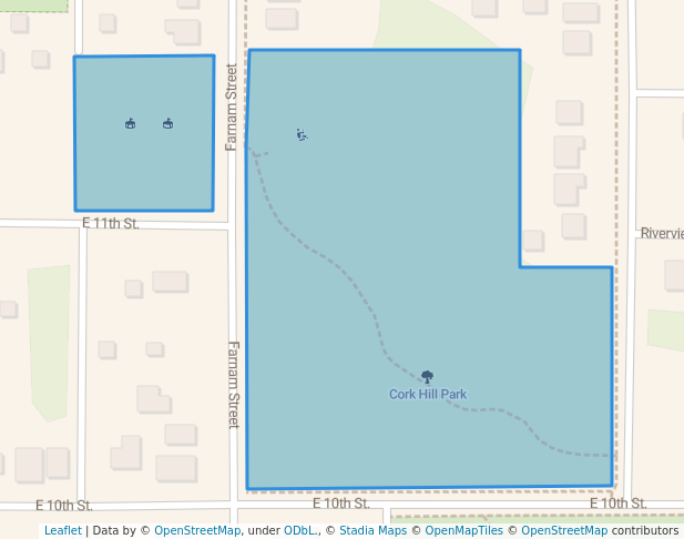 Cork Hill Park in Davenport | Map and Routes