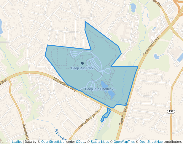 Deep Run Park in Richmond | Map and Routes
