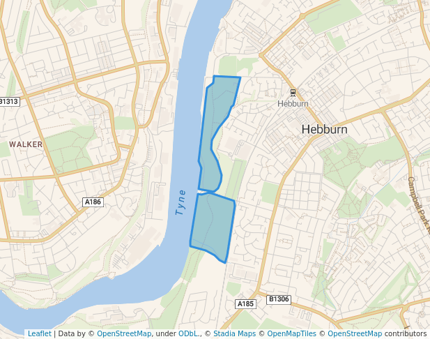 Riverside Park in Hebburn | Map and Routes