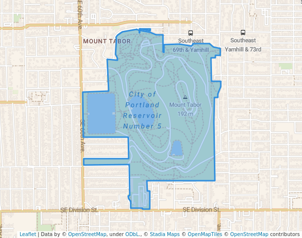 Mount Tabor Park in Portland | Map and Routes