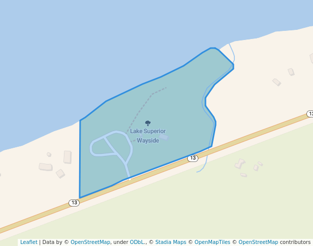 Lake Superior Wayside in Port Wing | Map and Routes