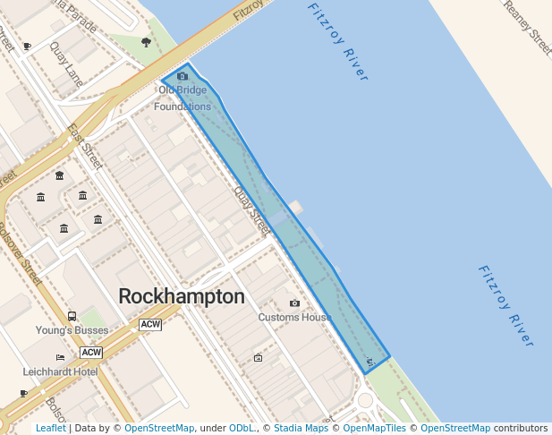 Riverside Park in Rockhampton City | Map and Routes