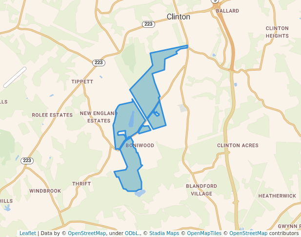 L P Cosca Regional Park in Clinton | Map and Routes