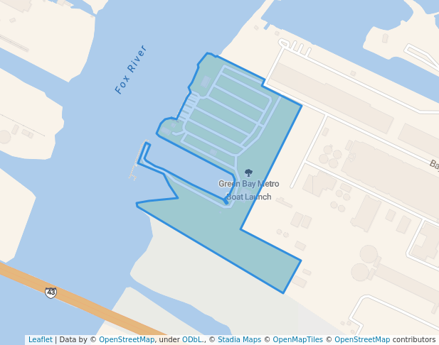 Green Bay Metro Boat Launch in Green Bay | Map and Routes