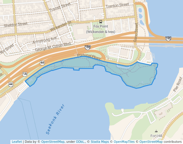India Point Park in Providence | Map and Routes