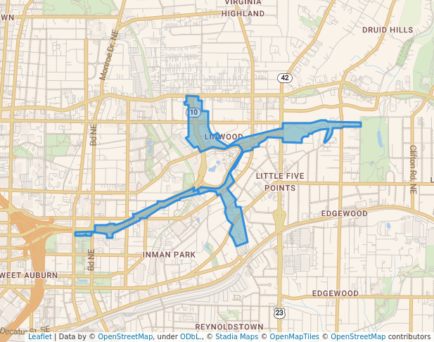Freedom Park in Atlanta | Map and Routes