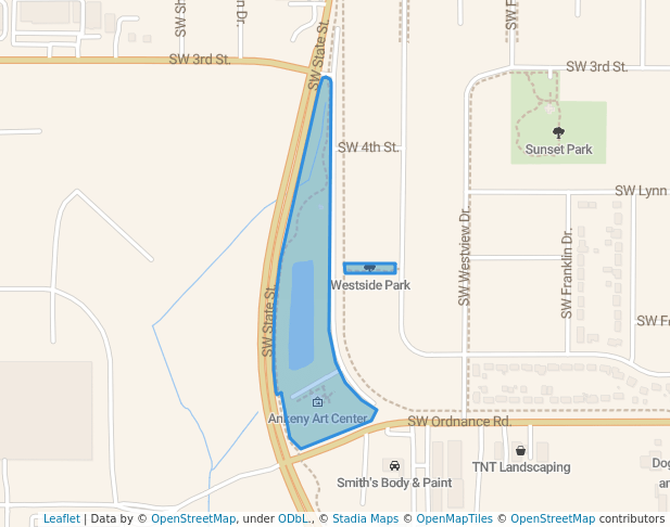 Westside Park in Ankeny | Map and Routes
